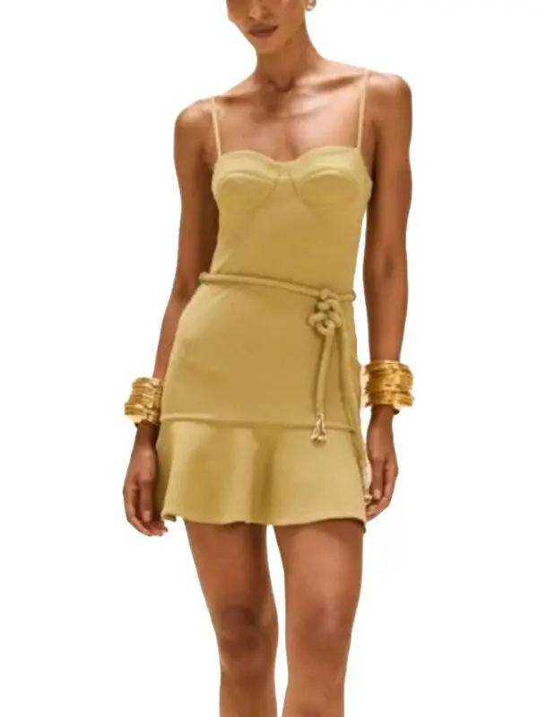 PatBO Jade Knit Mini Dress - Green
