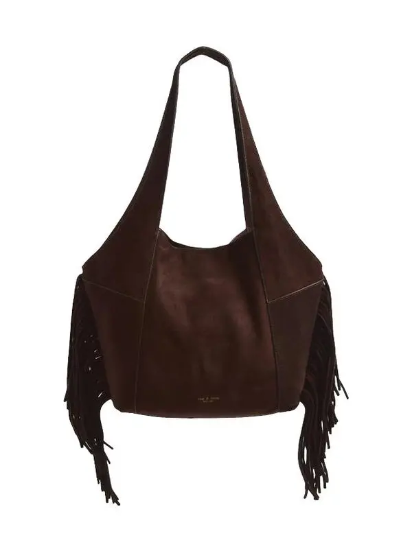 Rag & Bone Brayton Fringe Suede Shopper Bag - Cho