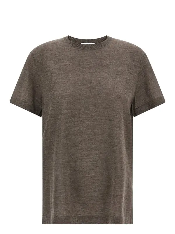 Co Knitted Cashmere T-shirt - Brown