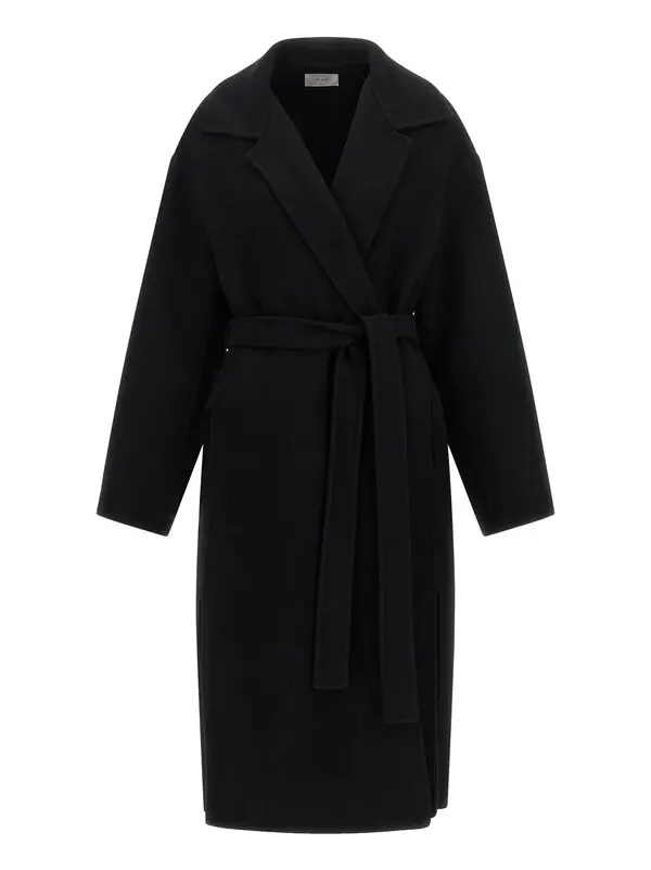 THE ROW Ciara Wool Blend Coat - Black