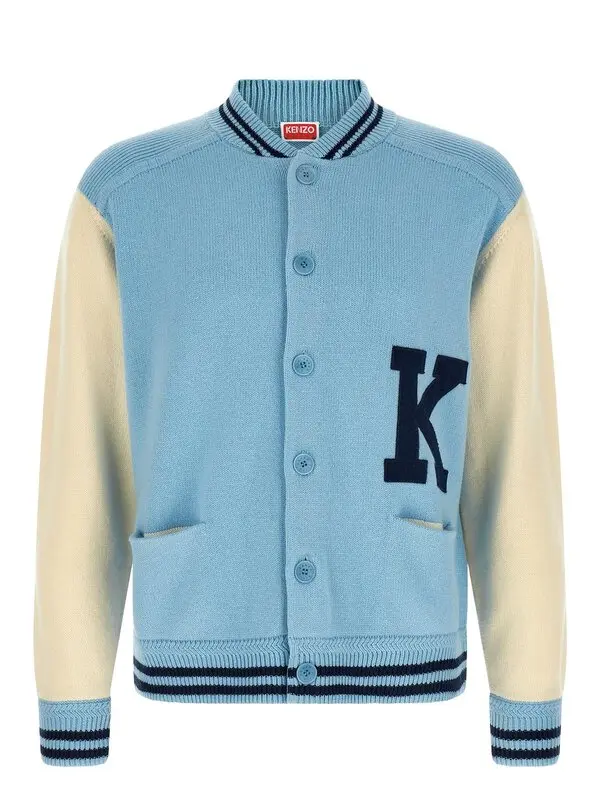 Kenzo Varsity Cardigan - Light Blue