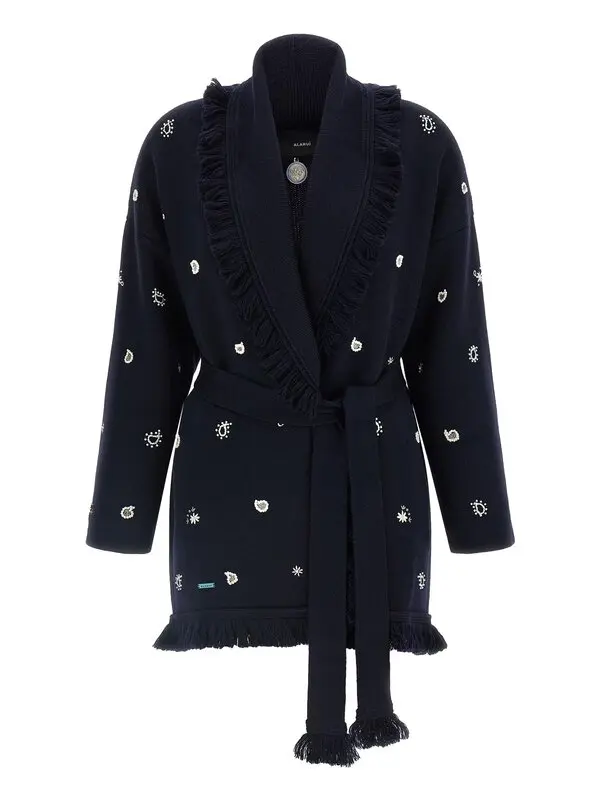 Alanui Echoes Of The Bandana Cardigan - Blue