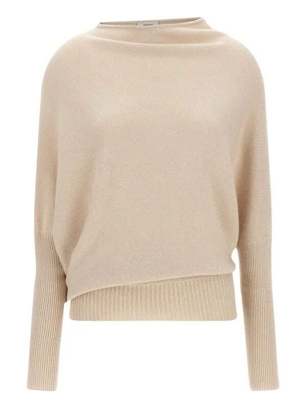 Agnona Asymmetrical Cashmere Knit - Beige