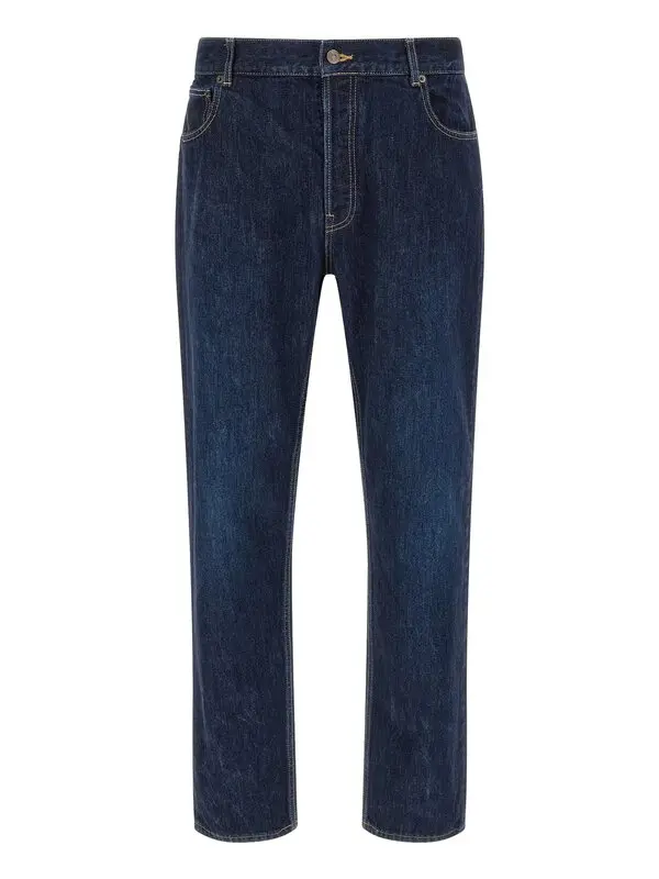 THE ROW Moe Straight Leg Jeans - Blue