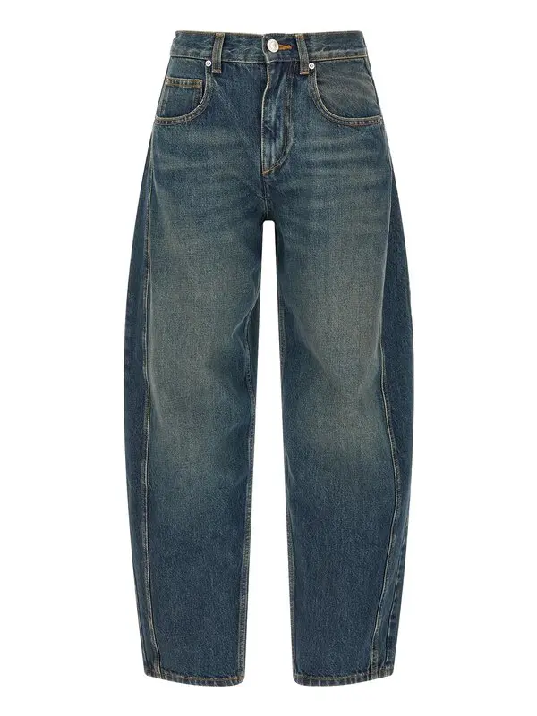 MARANT ETOILE Barrel Fit Denim Pants - Blue