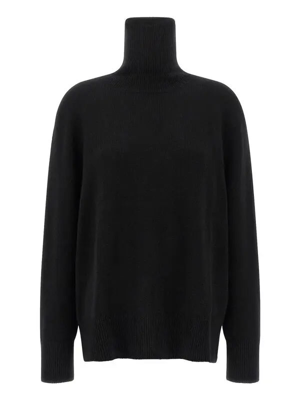 THE ROW Stepny Wool And Cashmere Turtleneck Sweater - Black