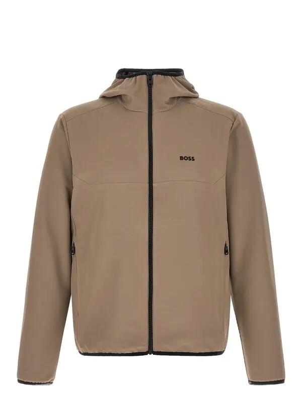 Hugo Boss Litewear Hooded Jacket - Beige