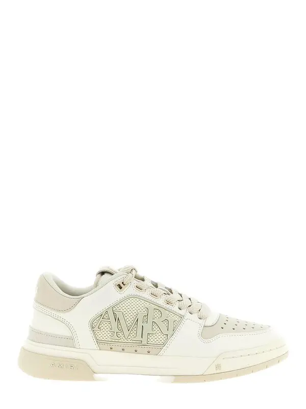 Amiri Classic Low Calf Leather Sneakers With Star Perforations - White