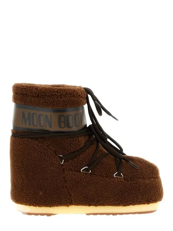 Moon Boot Icon Low Fleece Ankle Boots - Brown