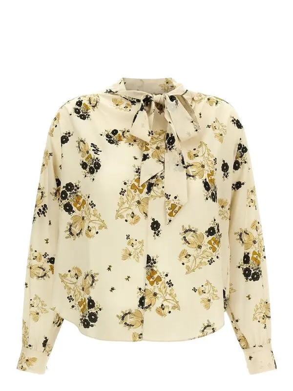 Isabel Marant Étoile Fedry Floral Print Stretch Silk Crepe Blouse - Multi