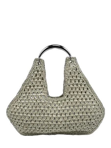 URBAN EXPRESSIONS Iris Hobo Bag With Sculpted Crochet Silhouette And Metal Top Handle - Sage