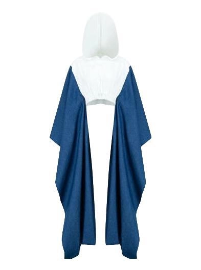 UCHÈ Cropped Hoodie - White/blue