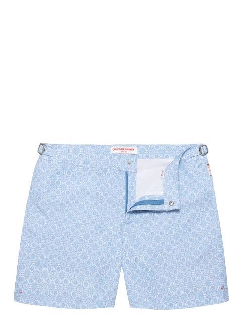Orlebar Brown Bulldog Exclusive-print Mid-length Swim Shorts - Wave Blue