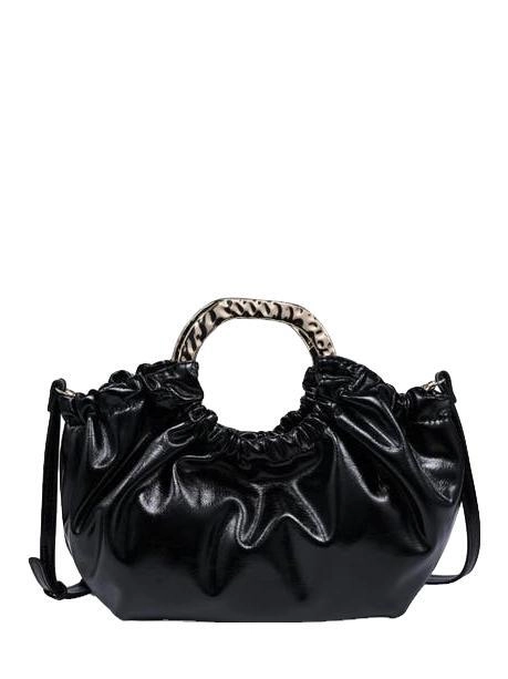 URBAN EXPRESSIONS Myles Crossbody With Hammered Top Handle - Black