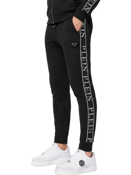 Philipp Plein Jogging Trousers Plein Tape - Black