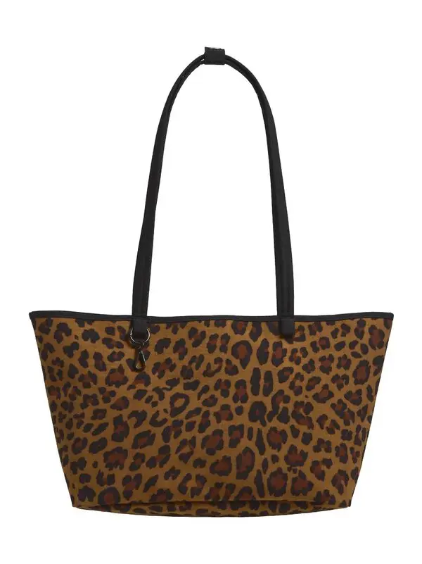 Baggu Medium Nylon Reversible Tote - Leopard Mix