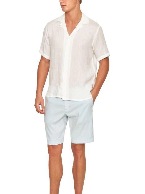 Orlebar Brown Tailored-fit Garment Dyed Linen Blend Shorts - Light Sky Pool