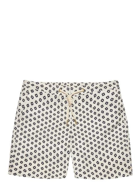 Orlebar Brown Bulldog Drawcord Mid Length Swim Shorts - Latte/night Iris