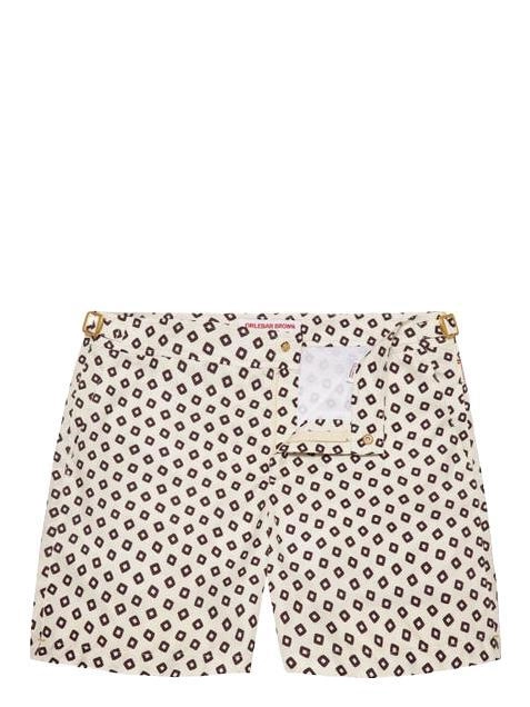 Orlebar Brown Bulldog Mid-length Swim Shorts - Latte/damson