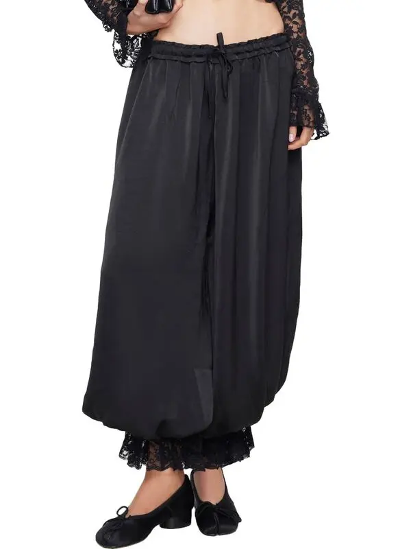 Lioness Kiss & Tell Bubble Hem Pants - Noir