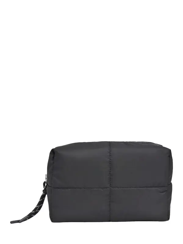 URBAN ESSENTIALS Quilted Nylon Cosmetic & Travel Organizer Pouch - Black