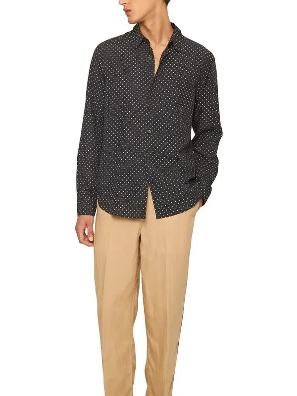 Orlebar Brown Giles Polka Dot Tailored-fit Shirt - Black