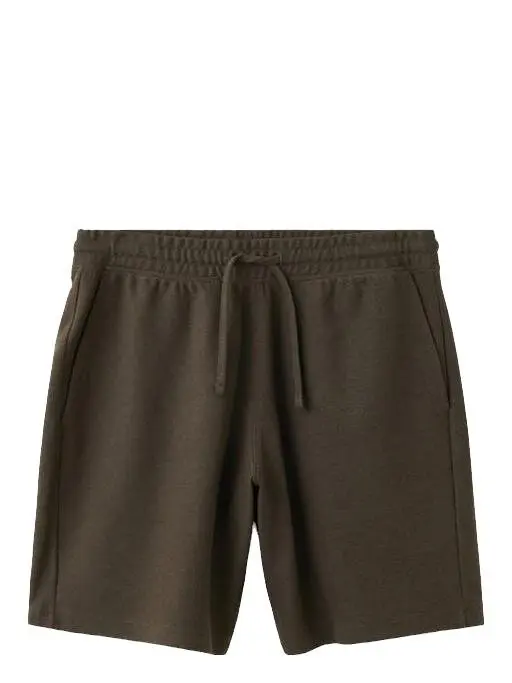 Mango Textured Drawstring Bermuda Shorts - Brown