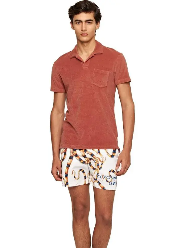 Orlebar Brown Terry Towelling Tailored-fit Polo Shirt - Mauve