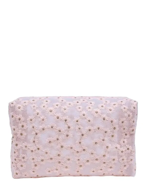 URBAN ESSENTIALS Daisy Chain Cosmetic & Travel Organizer Pouch - Pink