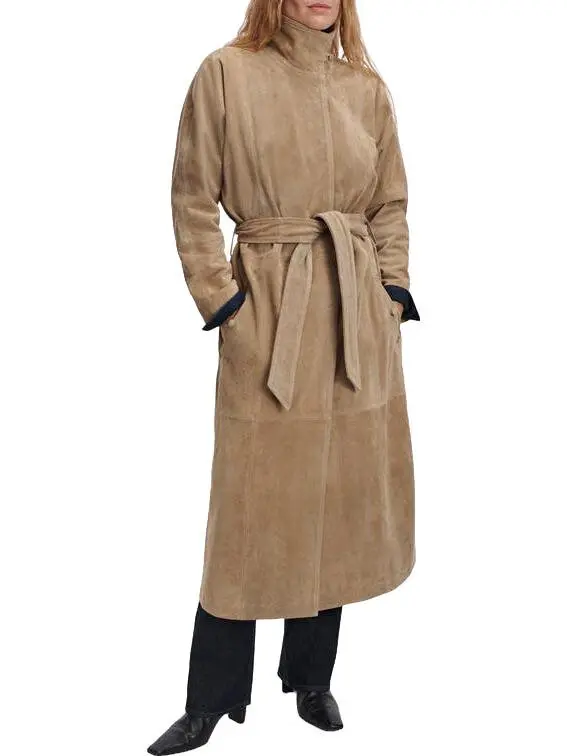 Rag & Bone Marlene Suede Trench Coat - Tan