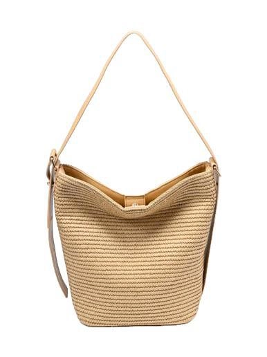 URBAN EXPRESSIONS Jessica Straw Tote Bag - Natural