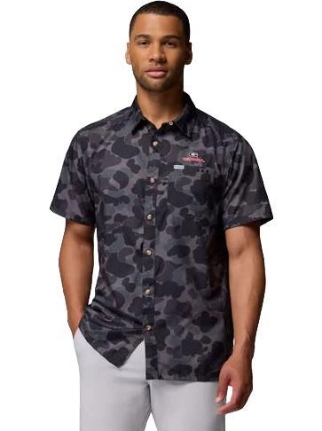 Columbia Georgia Bulldogs Super Slack Tide Omni-wick Button-up Shirt - Black