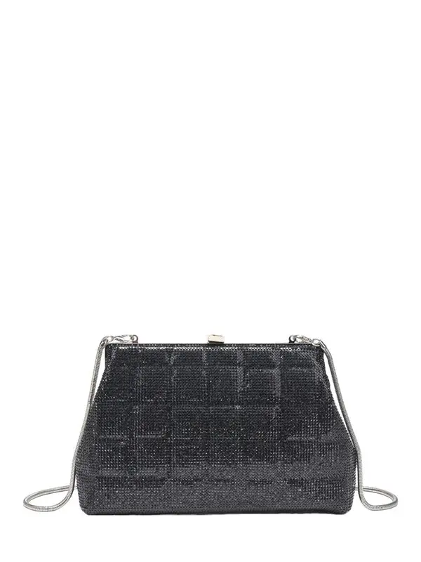 URBAN EXPRESSIONS Karla Evening Bag With Rhinestones And Chain Strap - Black