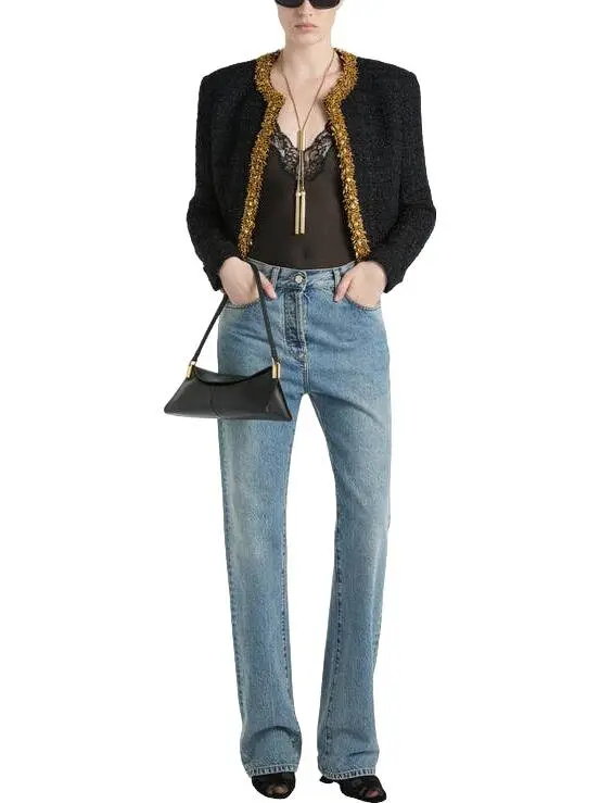 Balmain Bootcut Faded Denim Jeans - Blue