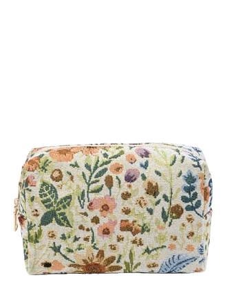 URBAN ESSENTIALS Garden Tapestry Cosmetic & Travel Organizer Pouch - Cream