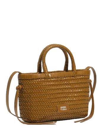 Bimba Y Lola Small Plaited Leather Crossbody Bag - Lime
