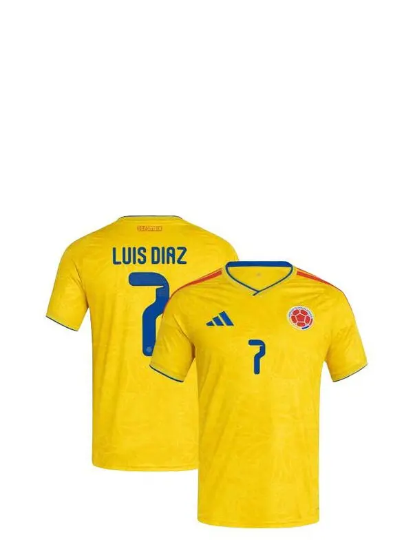 Adidas Luis Diaz Colombia National Team 2026 Home Replica Jersey By - Yellow