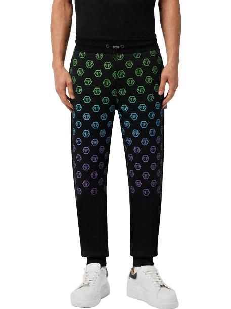 Philipp Plein Jogging Trousers Monogram Degrade - Black