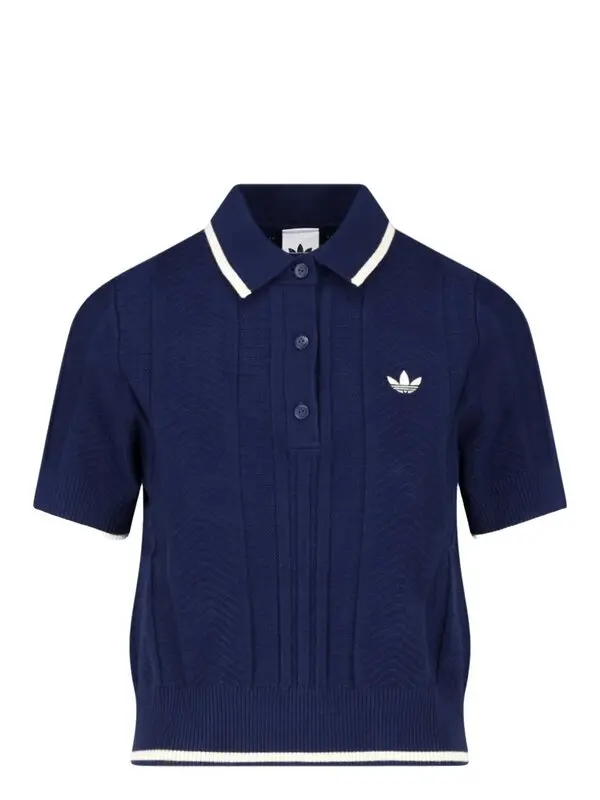 Adidas Knit Polo - Blue