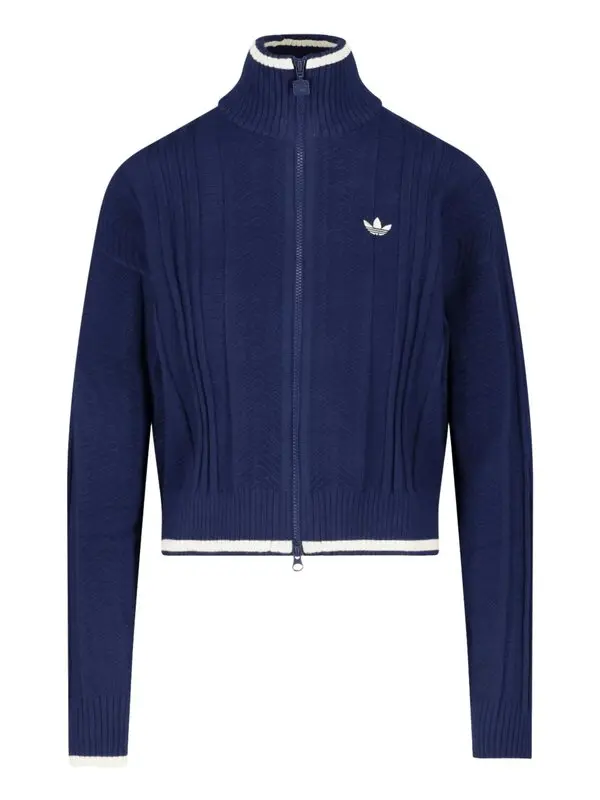Adidas Knit Zip Hoodie - Blue