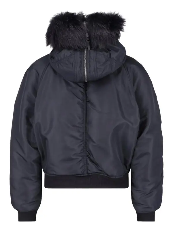 Gucci Bomber Jacket With Fur - Black