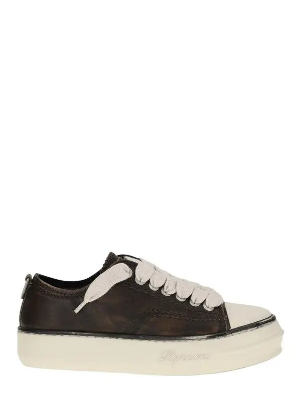 REPRESENT Cap Toe Leather Sneakers - Brown