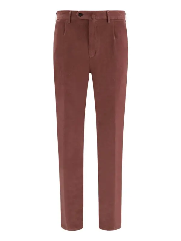 GERMANO Corduroy Tapered Fit Trousers - Bordeaux