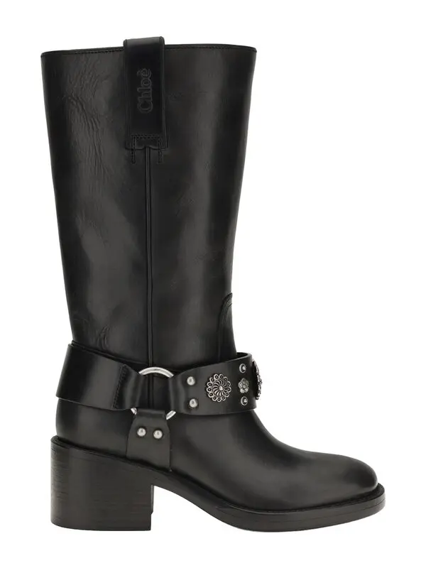 Chloé Dakota Buckle Knee-high Boots - Black