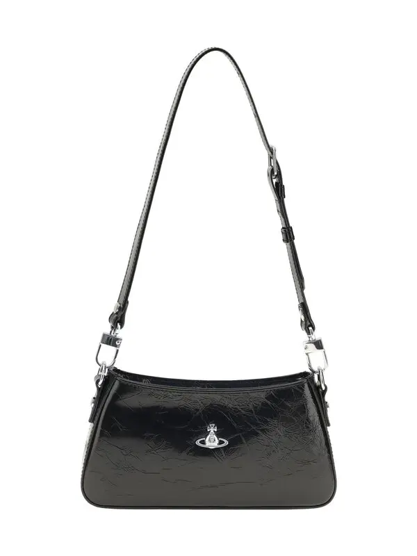 VIVIENNE WESTWOOD Tasha Mini Croc Shoulder Bag - Black