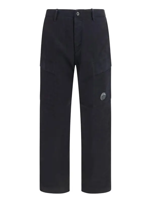 C.P. COMPANY Stretch Cotton Satin Cargo Pants - Black