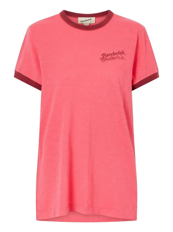 SANDERLAK Cotton Jersey T-shirt - Pink