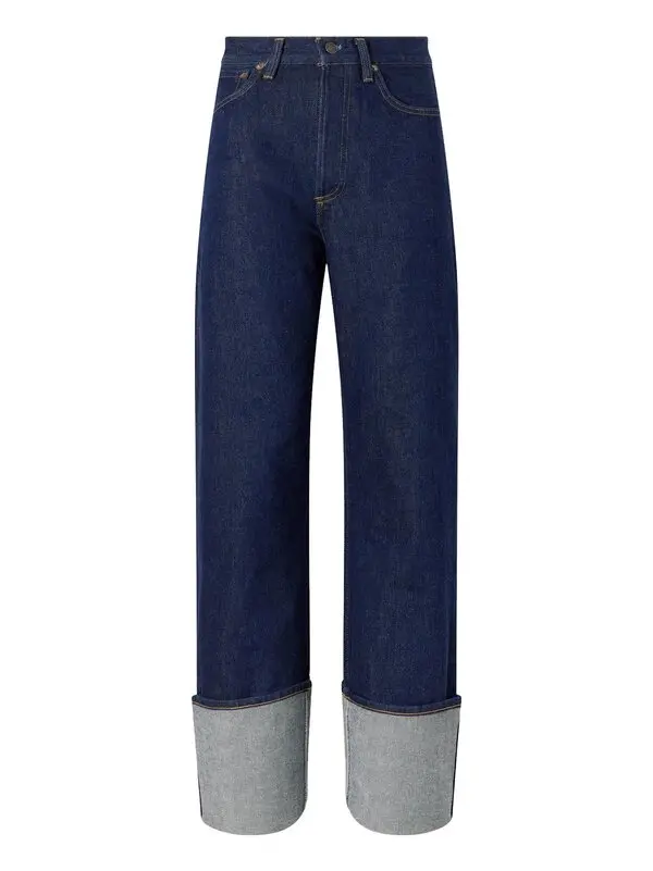 AGOLDE Big Cuff Jean Mid-rise Wide-leg Jeans - Blue