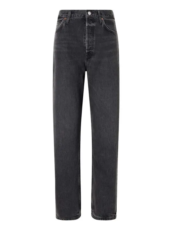 AGOLDE 90's Regenerative Cotton Mid-rise Straight-leg Jeans - Black