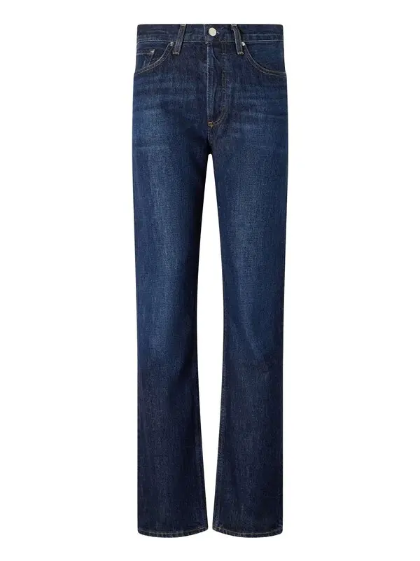 AGOLDE Lana Mid-rise Straight-leg Jeans - Dark Denim